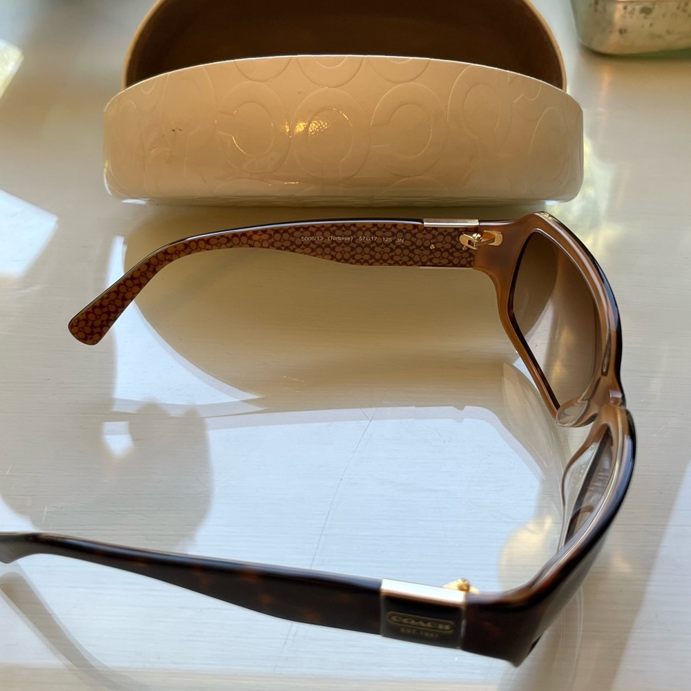Brown Tortoise Shell Coach Sunglasses. Like New! With… - Gem
